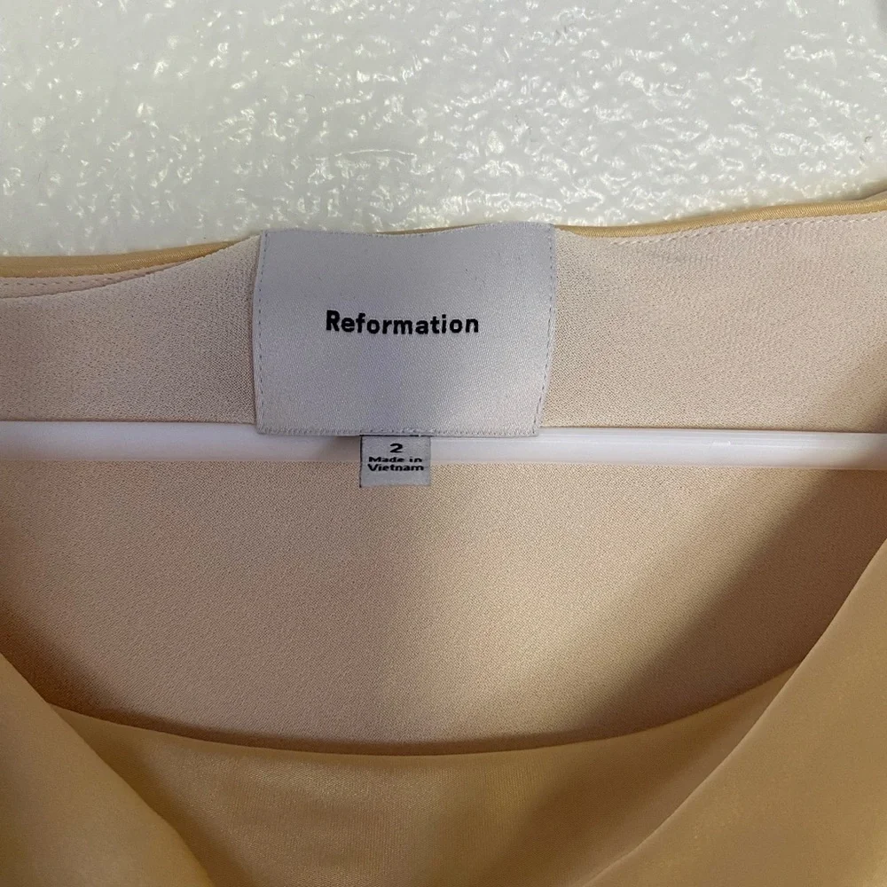 Reformation | Dresses | Reformation Ciana Satin Long Sleeve Maxi Dress ...
